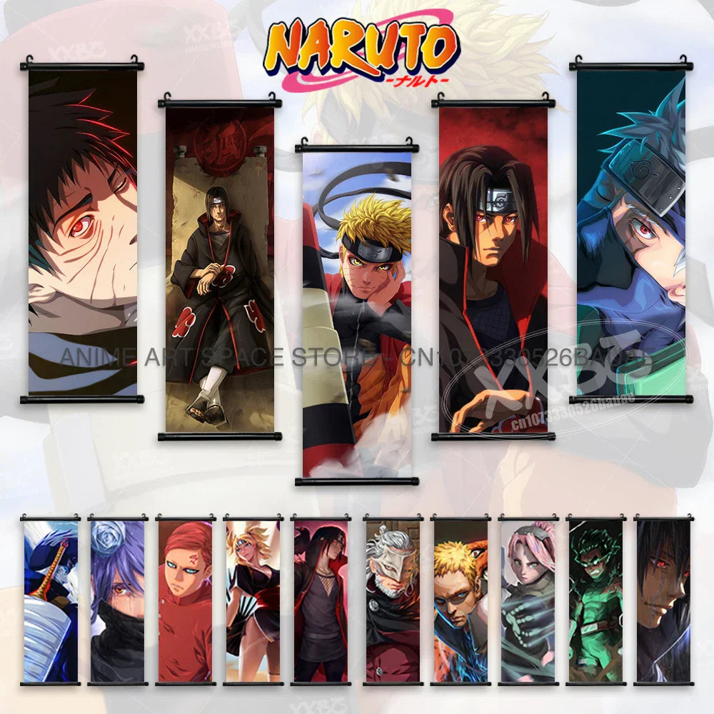 Naruto Hanging Paintings: Gaara, Obito Uchiha, Rock Lee, Kakashi, and ...